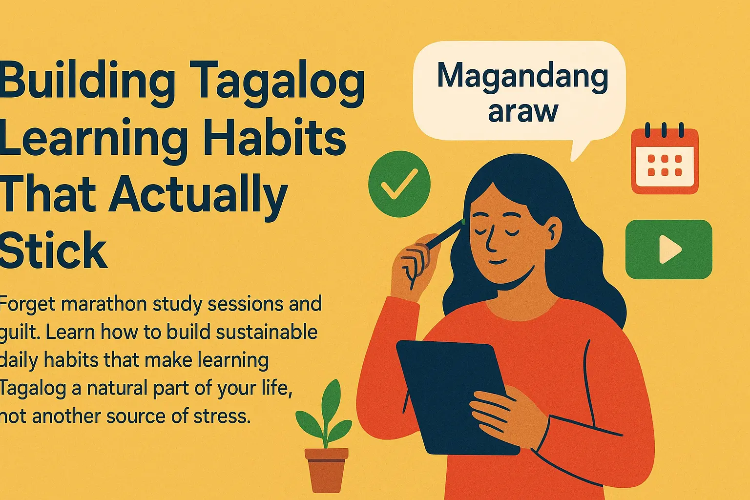 Building Tagalog Learning Habits That Actually Stick